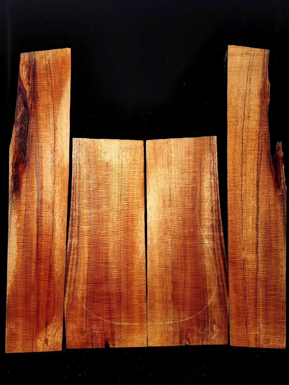 #CA3 Master Grade Hawaiian Koa guitar backs&sides set – OlaTonewood