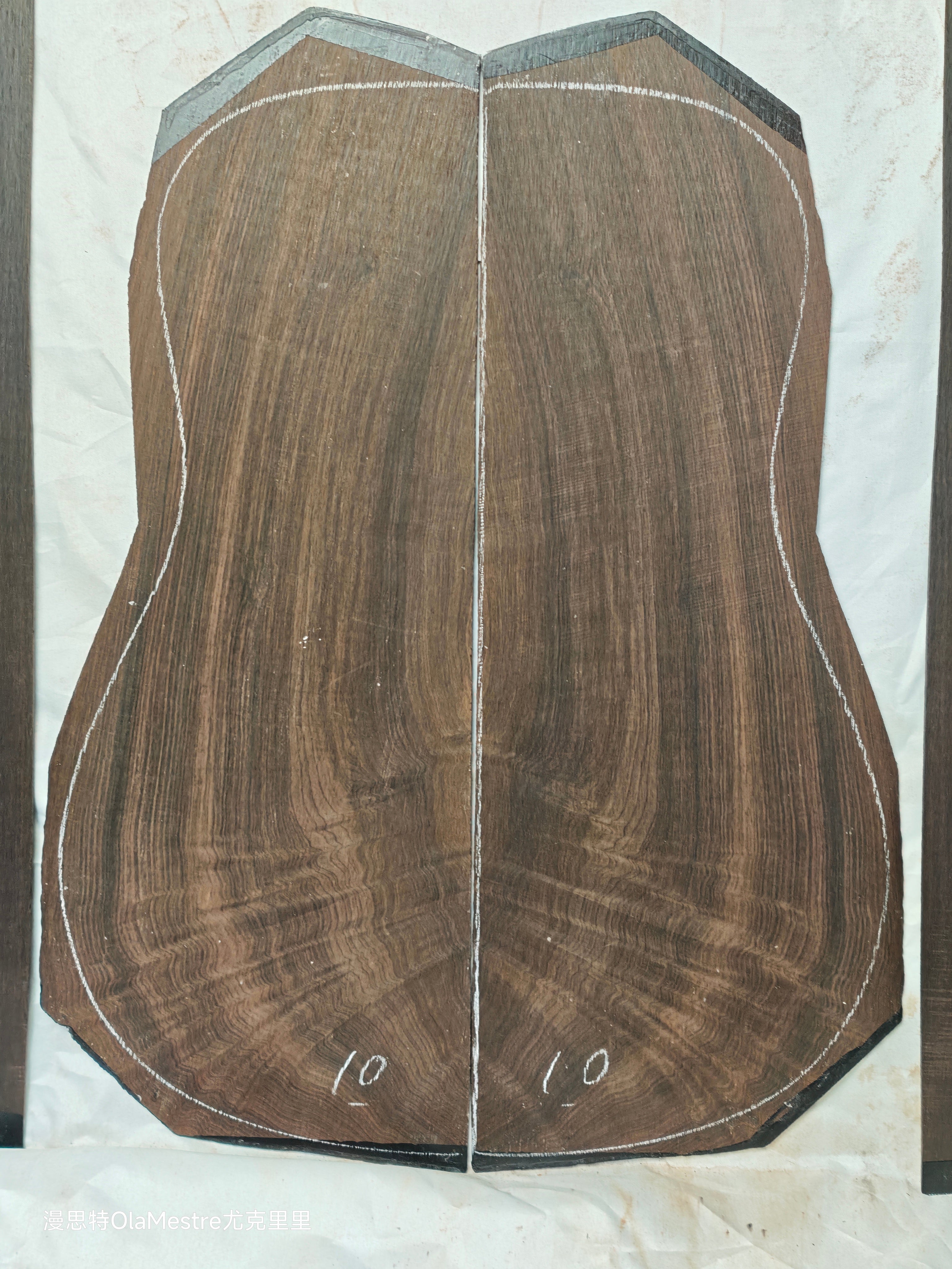 #10 curly quartersawn Brazilian rosewood guitar backs&sides set with C ...